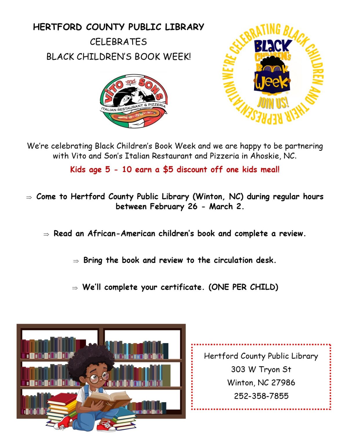Hertford County Public Library Celebrates Black Children's Book Week ...
